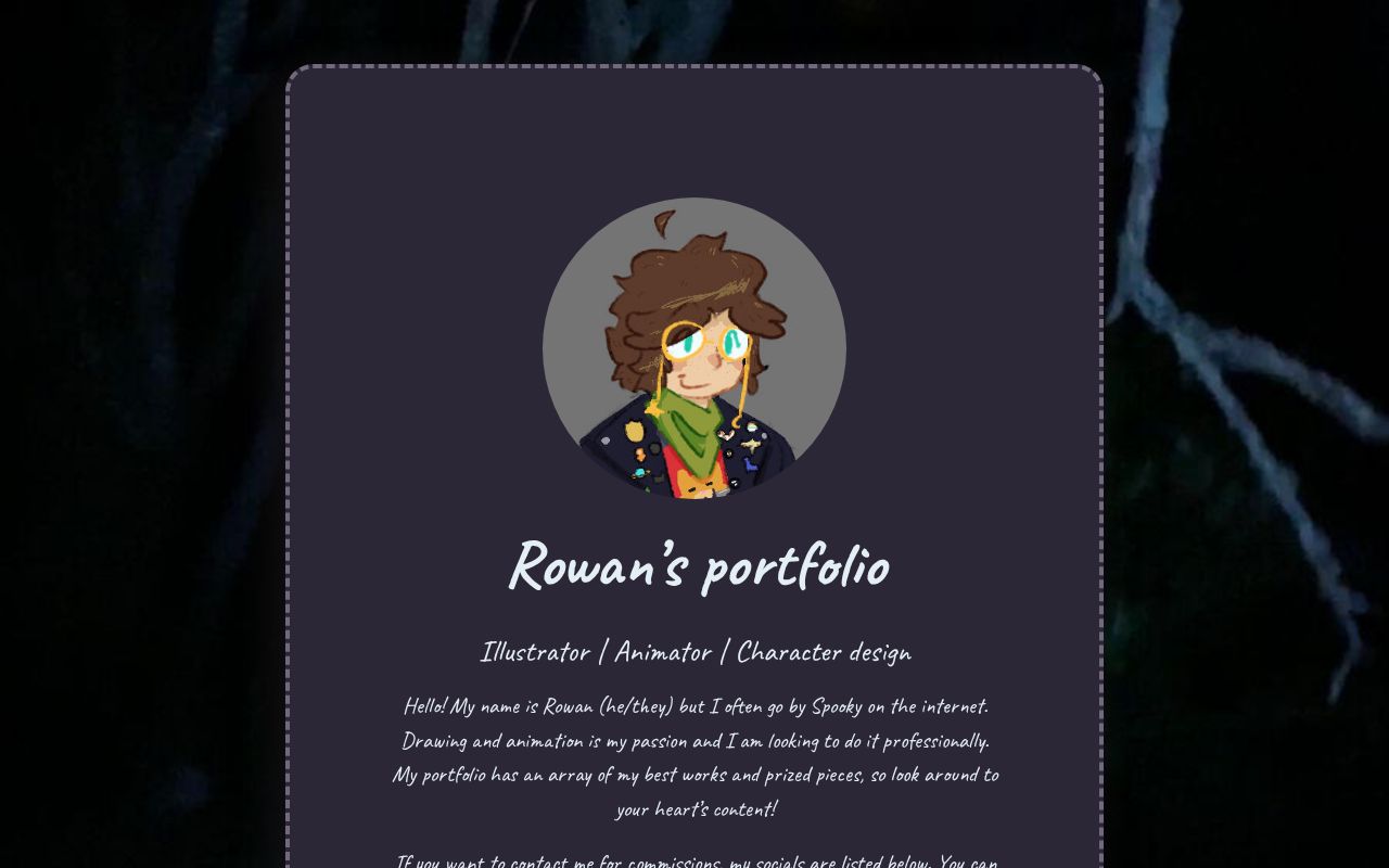 Portfolio main page